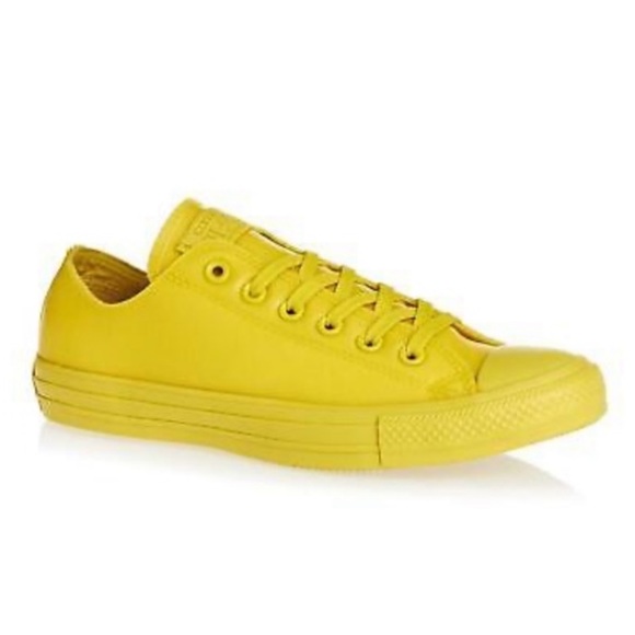 Converse | Shoes | Converse Monochrome Yellow Sneakers | Poshmark